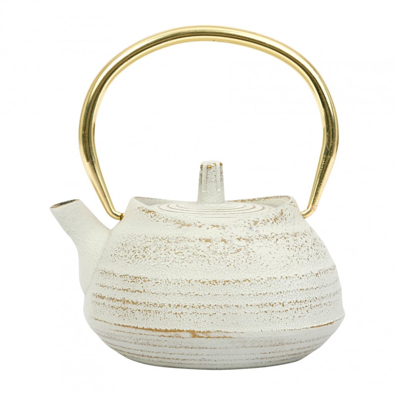 Théière en fonte 0,45L HORIZON blanche - vert-tiges.com